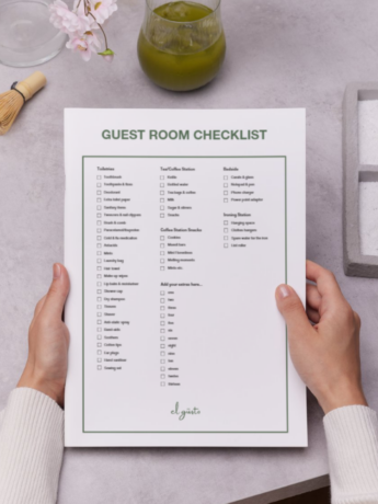 Overnight Stay | Guest Room Checklist Template – Elgusto Global