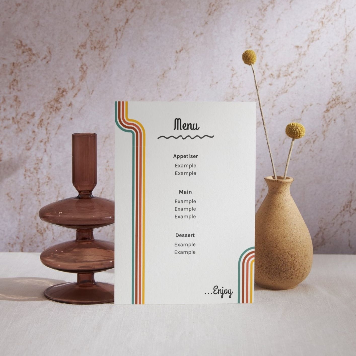 Retro Stripe Menu – Elgusto Global